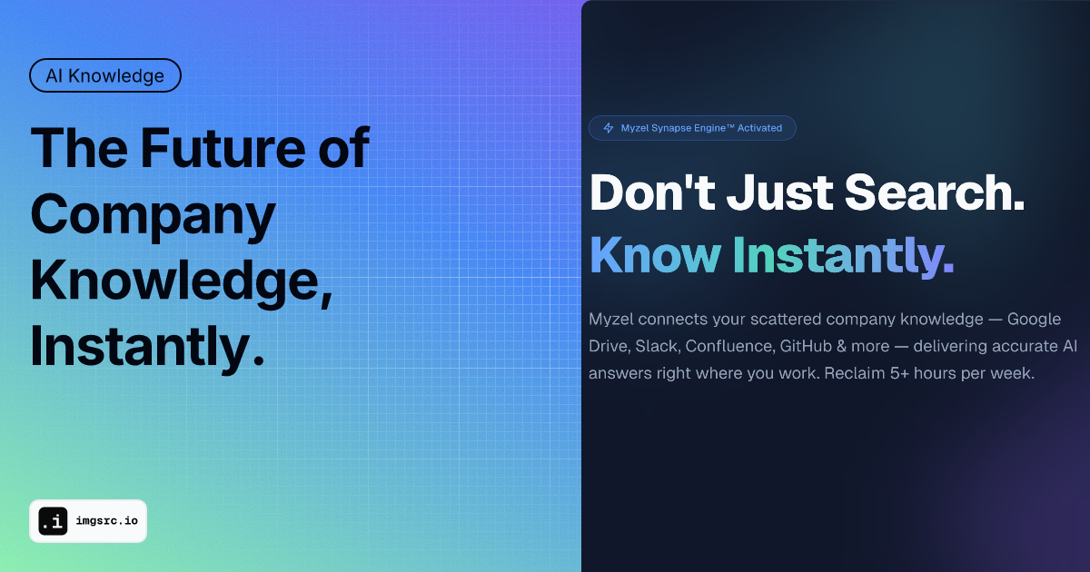 Myzel | The Future of Company Knowledge, Instantly.
